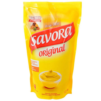 Savora Classic Yellow Mustard in Pouch, 1 kg / 35.3 oz