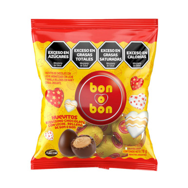 Bon o Bon Milk Chocolate Easter Eggs Stuffed with Peanut & Crunchy ...