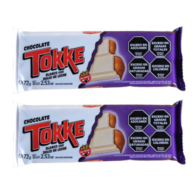 Tokke Chocolate Blanco Relleno White Chocolate Bar Filled with Creamy ...