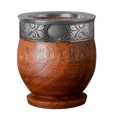 Imperial Algarrobo Mate Cup with Stainless Steel Ring & Alpaca Trim by ...