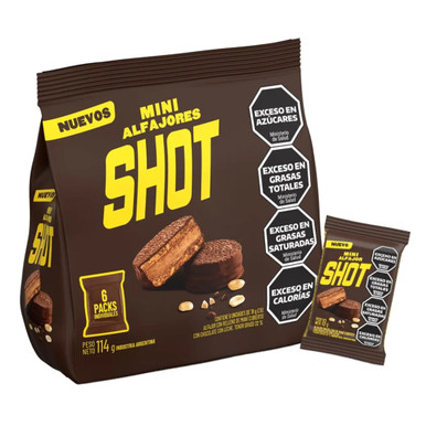 Shot Mini Alfajores with Peanut Filling Covered in Milk Chocolate, 114 ...