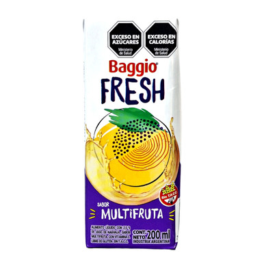 Jugo Baggio Fresh Multifruta Fruit Juice Tetra Pak, 200 ml / 6.7 fl oz ...
