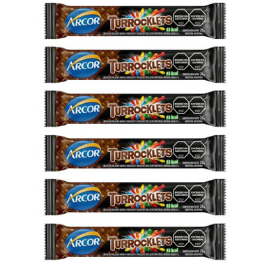Turrocklets Arcor Chocolate Nougat with Rocklets Candy Turrón de ...