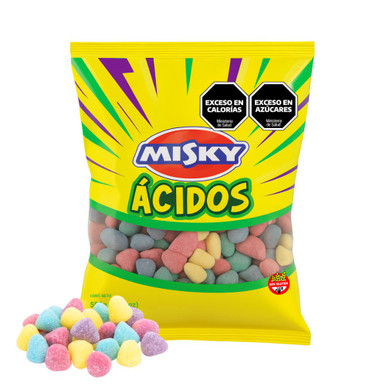 Misky Ácidos Sour Gummies Candies, 500 g / 17.6 oz