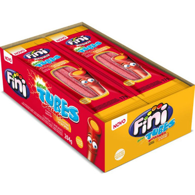 Fini Regaliz Tubos Ácidos de Frutilla Sour Candy Tubes Strawberry ...