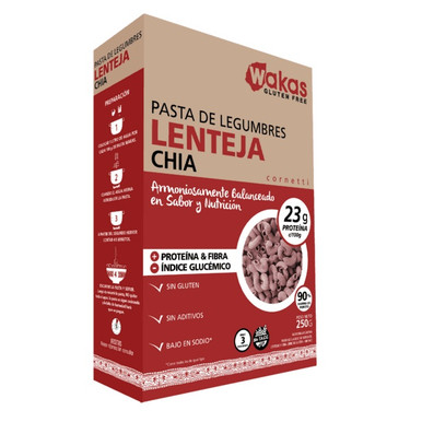 Wakas Pasta De Legumbres Lenteja Con Chía Legume Pasta Lentil with Chia ...