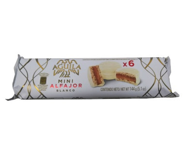 Águila Mini Alfajor de Chocolate Blanco Mini White Chocolate Cake with ...