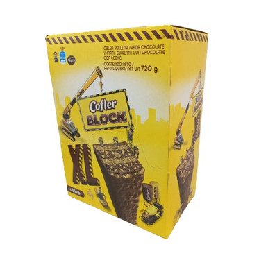 Oblea Cofler Block XL Milk Chocolate & Peanuts Coated Wafers Bars with ...