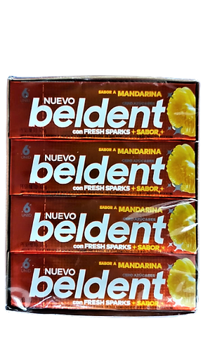 Beldent Chicle Mandarina Bubblegum with Fresh Sparks - No Sugar Added ...