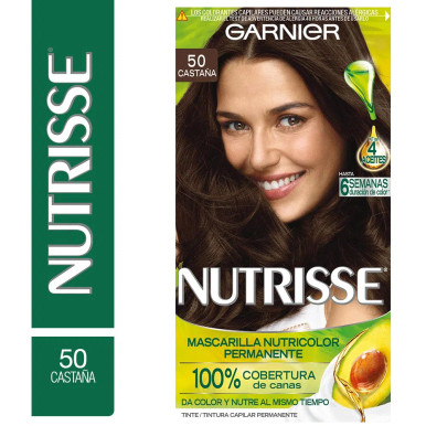 Nutrisse Garnier Kit de Coloración con 4 Aceites 50 Castaño / Light ...