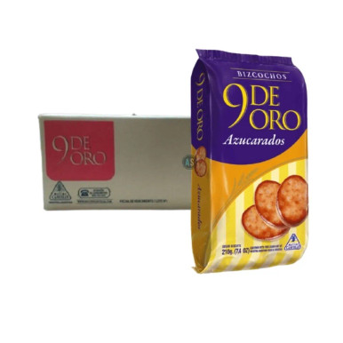 9 de Oro Biscuits with Sprinkled Sugar Bizcochos con Azucar Traditional ...