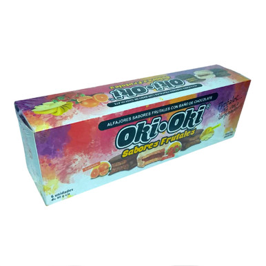 Oki-Oki Fruit-Flavored Alfajores with Chocolate Coating, 40 g / oz (box ...