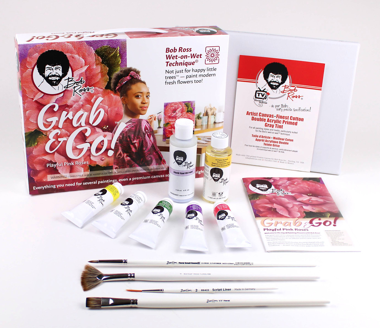 Bob Ross Grab & Go™ Playful Pink Roses - Bob Ross Inc.