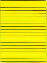 Yellow Bold Line Writing Paper, 1/2" spacing, Double-Sided ...