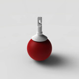 Ambutech Red Rolling Ball Cane Tip, Hook Style