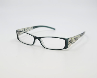 Women's Black Laser Cut Designer Readers