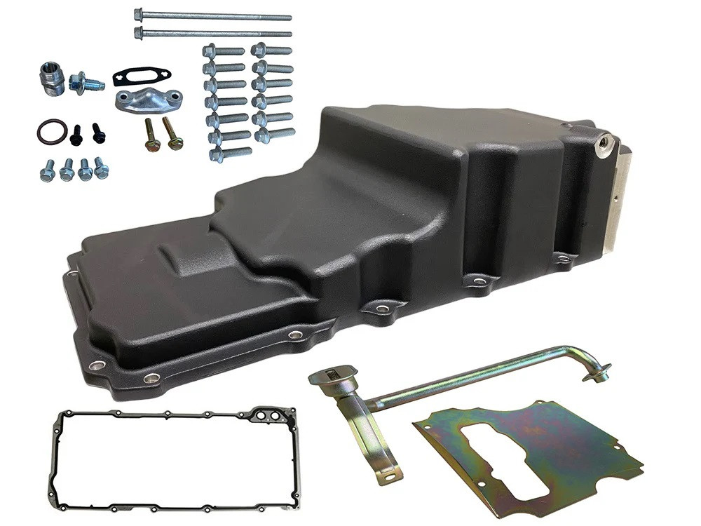 LS Swap Conversion Oil Pan BLACK (Low Profile) (LS1, LS2, LS3, LS6 ...