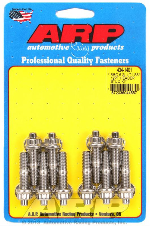 ARP 434-1401 Gen V LT1 Stainless Header Stud Kit 12pt 5.3L 6.2L LT L83 ...