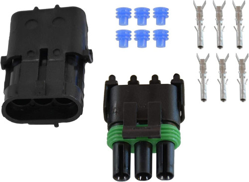 Weather Pack 3 PIN Connector 12-16 AWG Wire Watertight Quick Connect