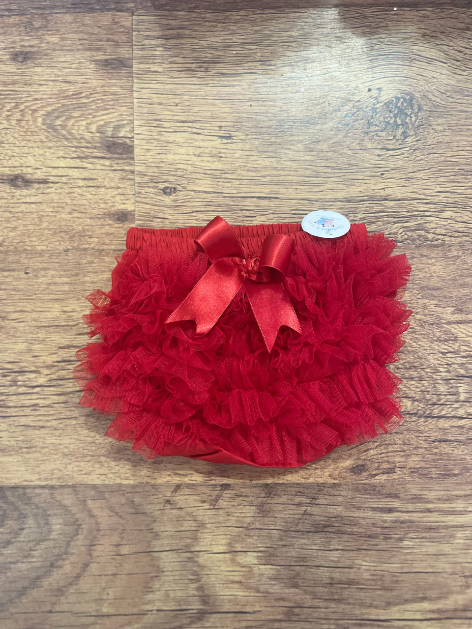 Red Frilly Pants with Satin Bow - Cuddles and Hugs