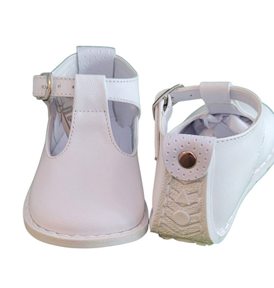 Pex First Shoe Unisex Stef White Shoe B6726 - Cuddles and Hugs