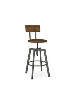 Architect Screw Stool with Wood Seat | Zing Patio