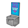 Clear Large Lottery Box with Pocket, Lock and Keys - Azar Displays