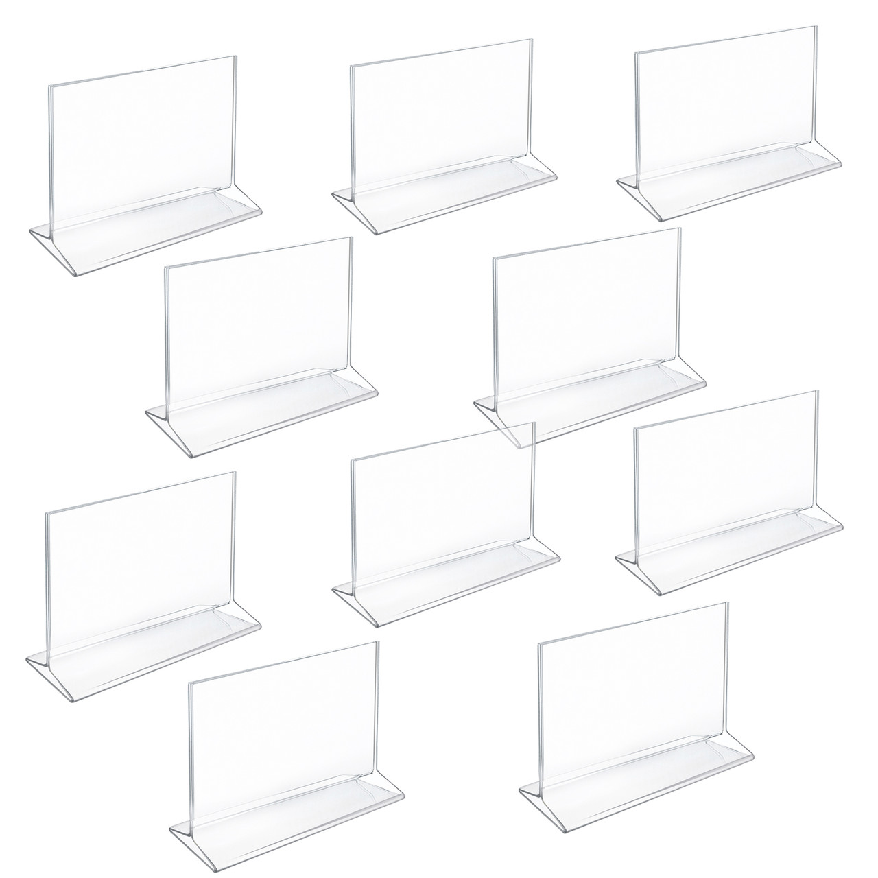 Clear Acrylic Block Sign Holder Frame 3” x 3”, Top Load, 2-Pack - Azar ...