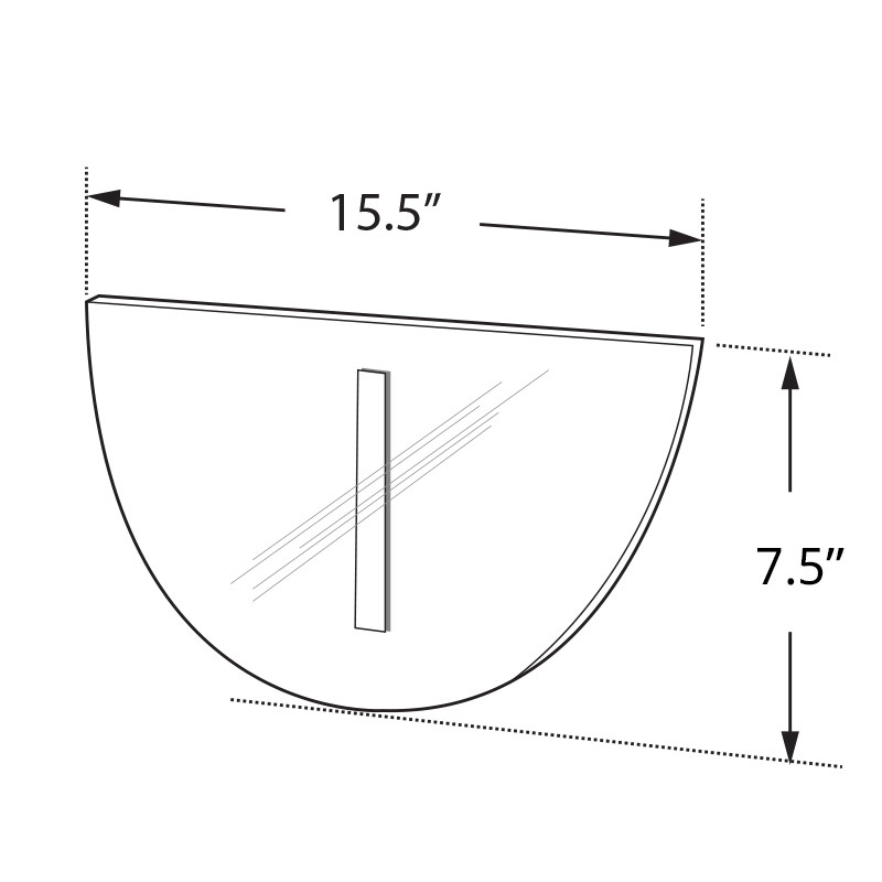 CLOSEOUT: Clear Plastic Adhesive Bowl Divider Insert- 16" - Azar Displays