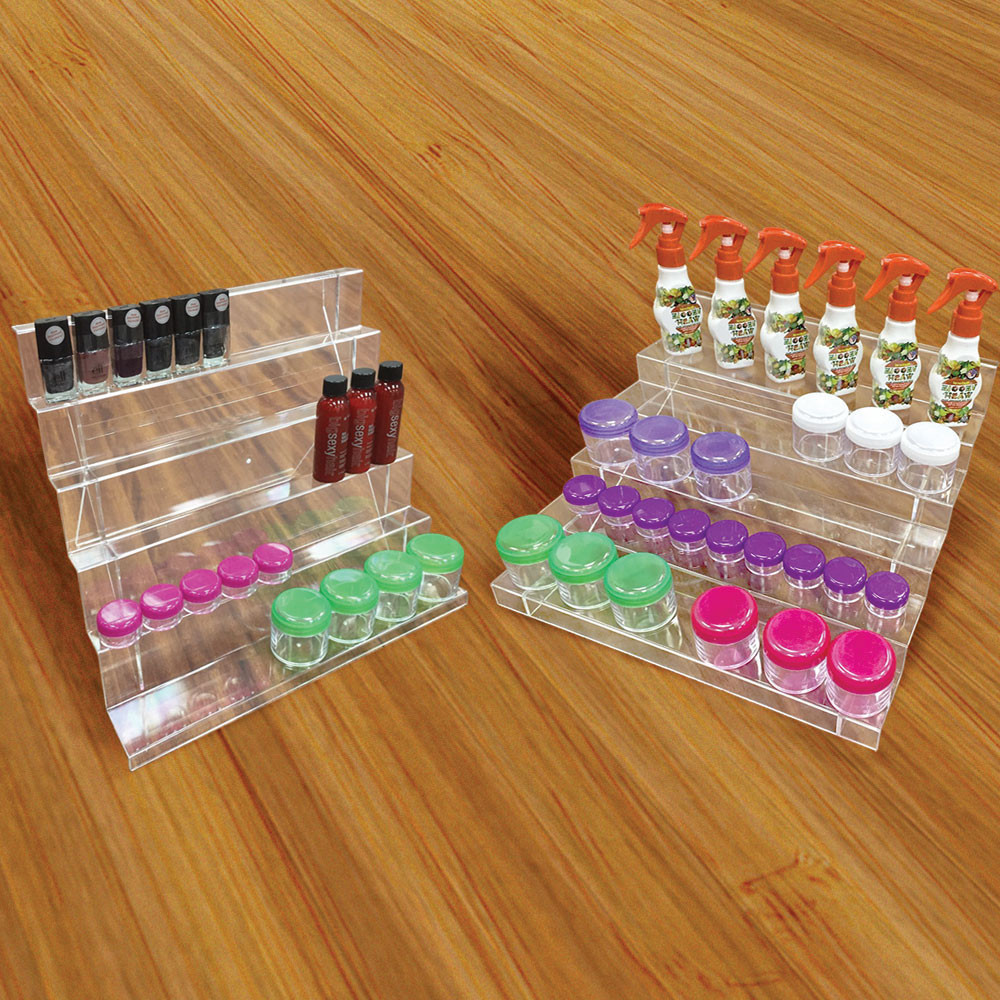 Flip Five-Tier Shelf Counter Step Display, Two in One System