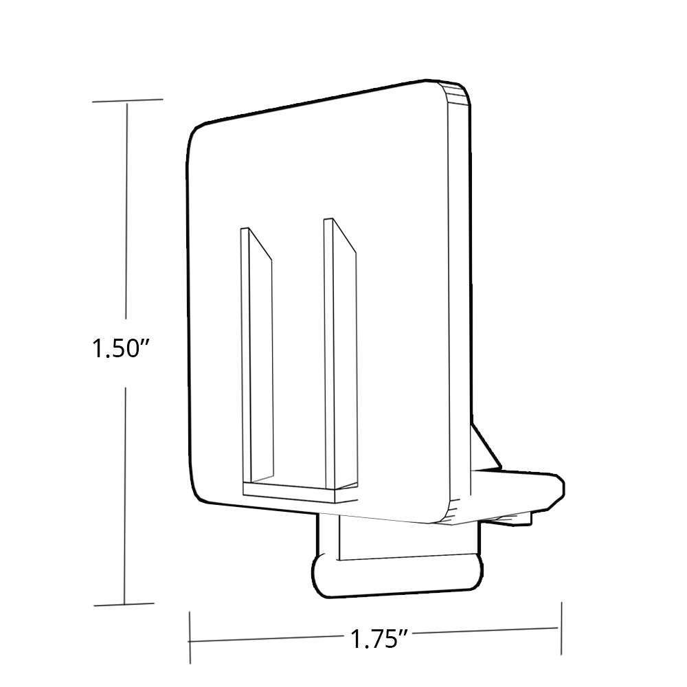 Spring Pusher 1.75"W x 1.50"H, 50-Pack - Azar Displays