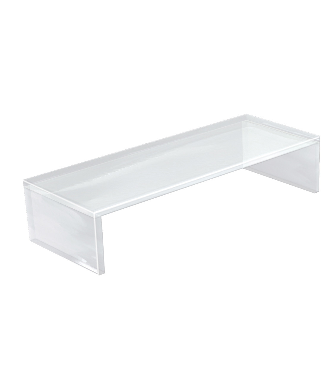 Clear Acrylic Monitor Riser 21"W x 7.75"D x 4.5"H - Azar Displays