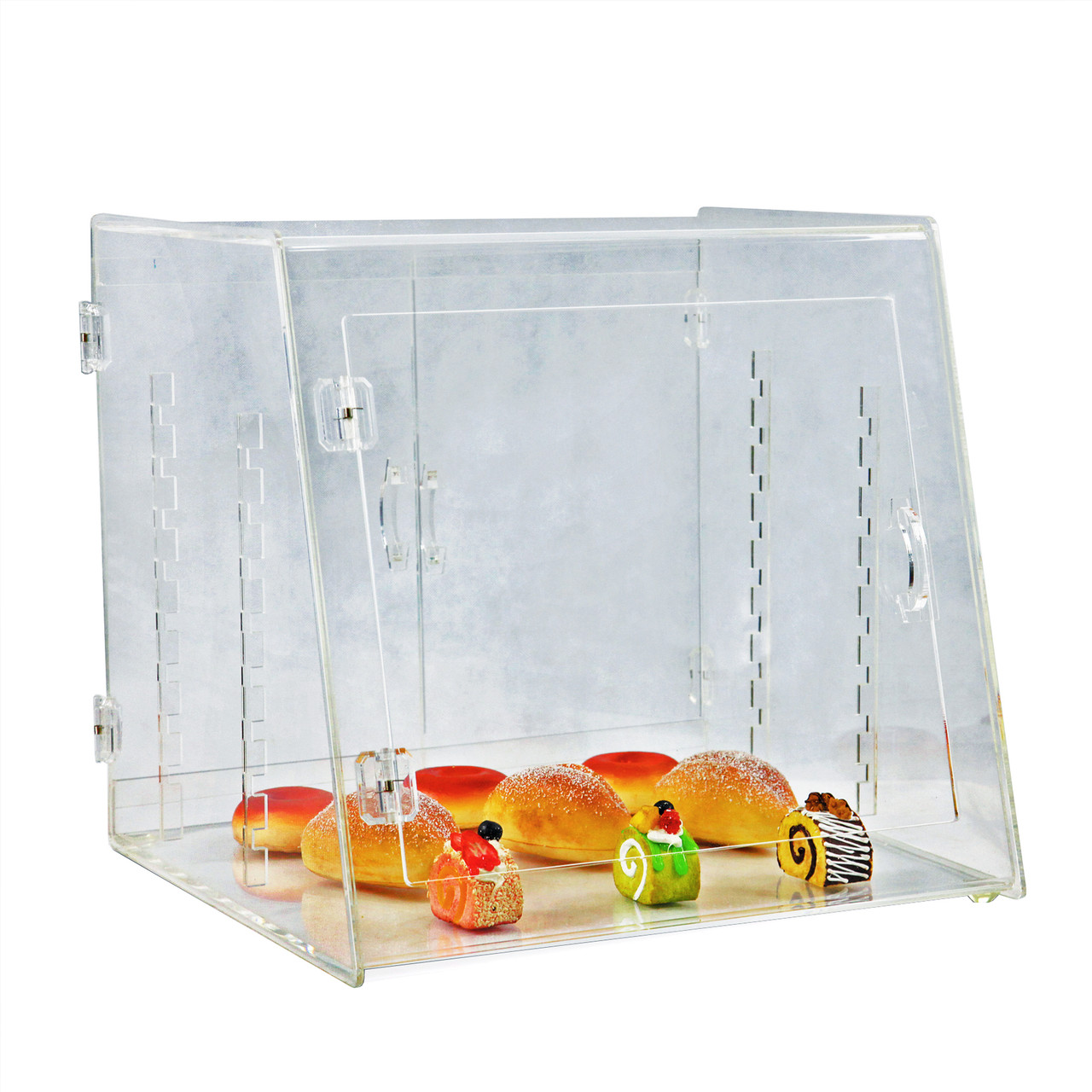 CLOSEOUT: Large Angled-Front Food Showcase w/ Front Door - Azar Displays