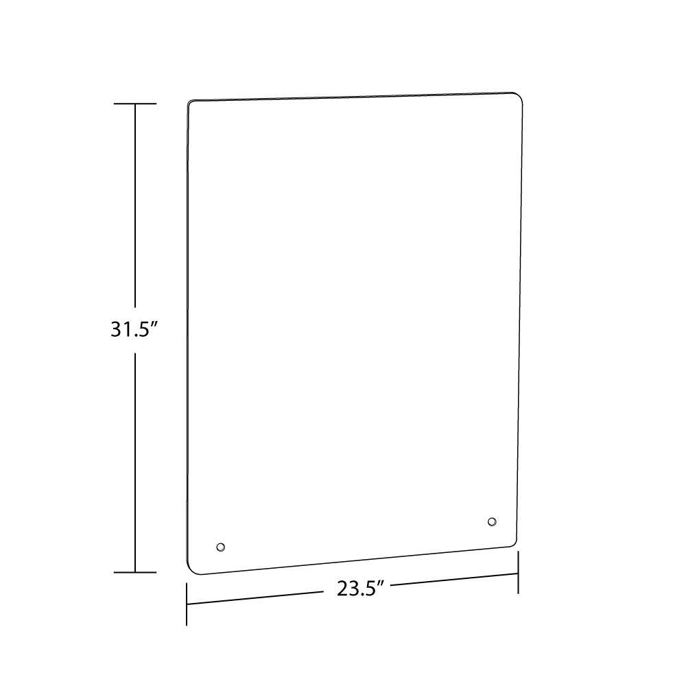 Cashier Shield, Sneeze Guard, Plexiglass Protective Mounting Barrier ...