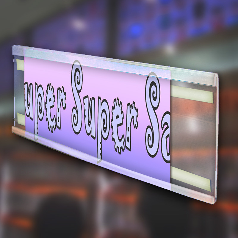 4" H Clear C-Channel. 6-Foot Length, 5-Pack - Azar Displays