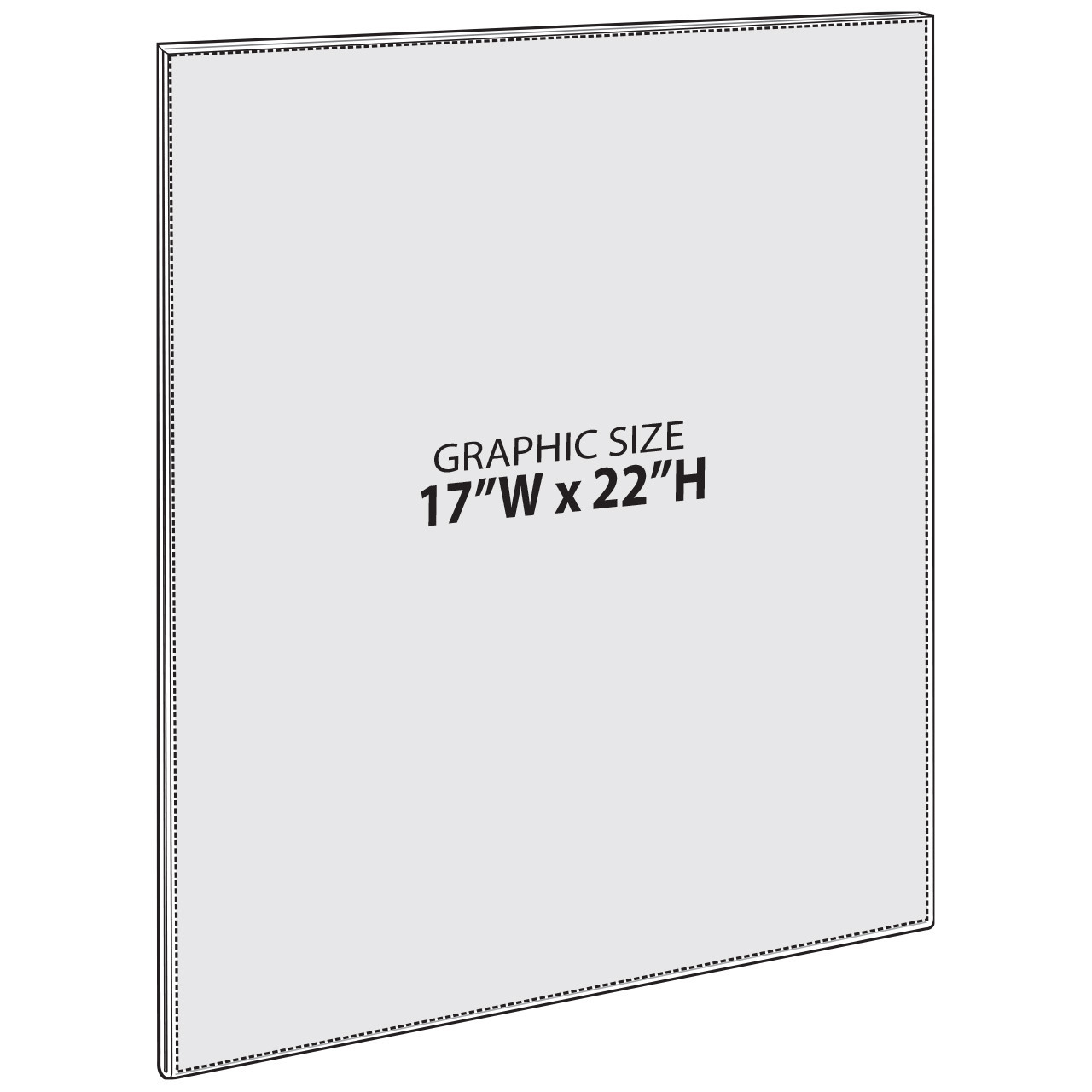 Self Adhesive Clear Acrylic Wall Sign Holder Frame 17" W x 22" H ...