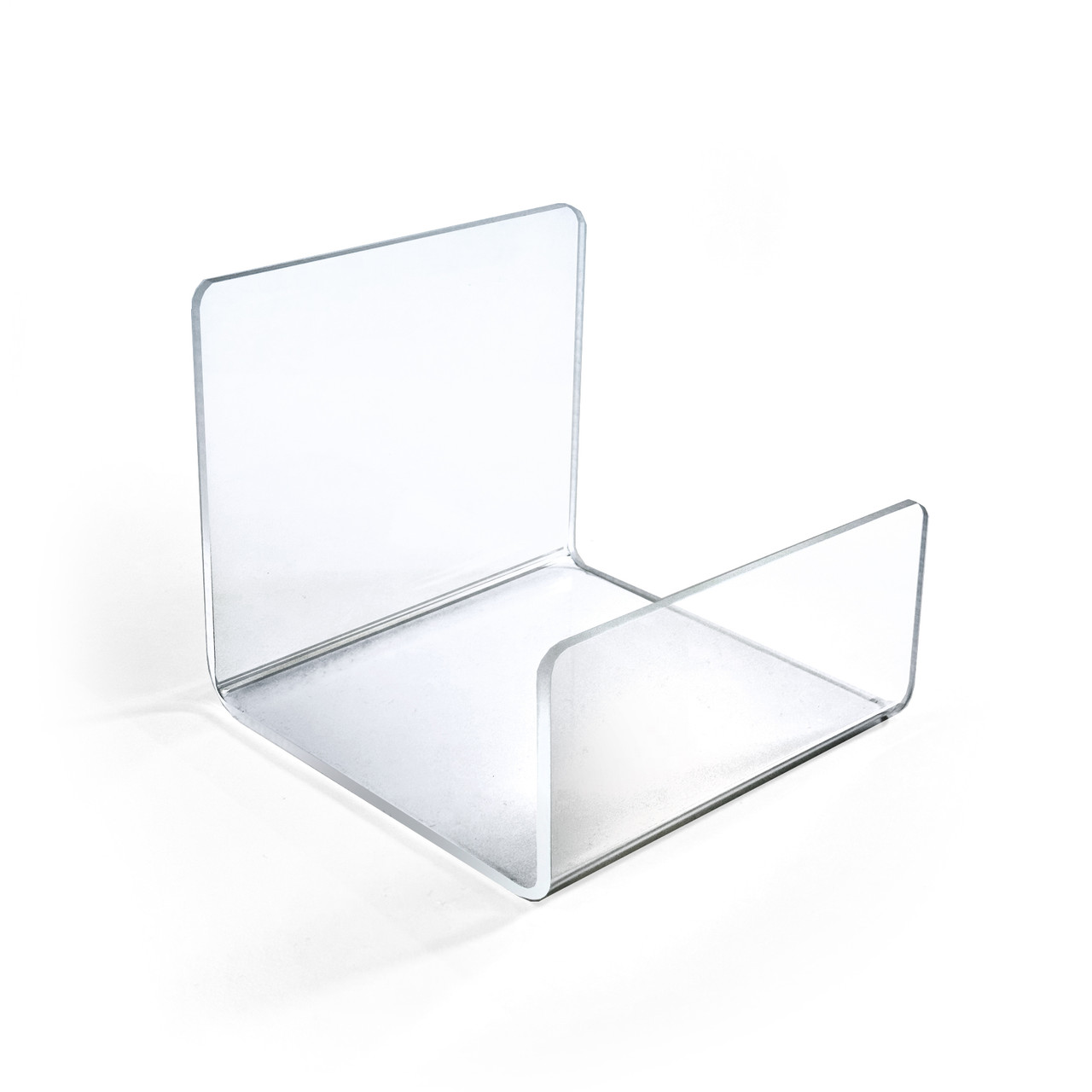 Acrylic Easel Stand U-Shaped with Front Lip for Counter, 4-Pack