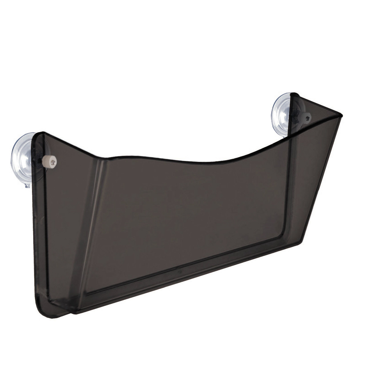 Dark Gray/Smoke Colored Plastic Wall Mount File Holder with Suction ...