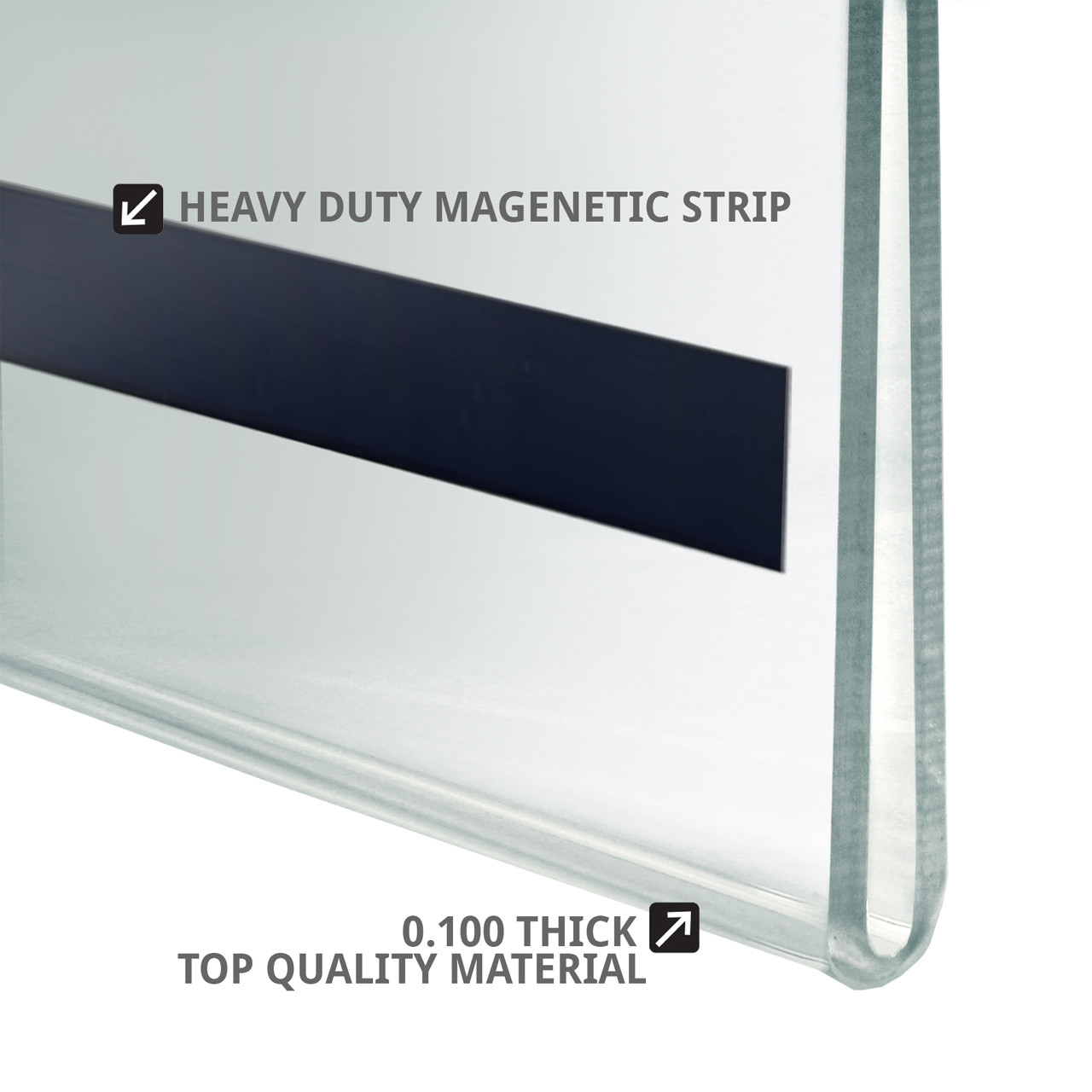 Clear Acrylic Magnet Back Sign Holder Frames 4" W x 6" H - Portrait ...