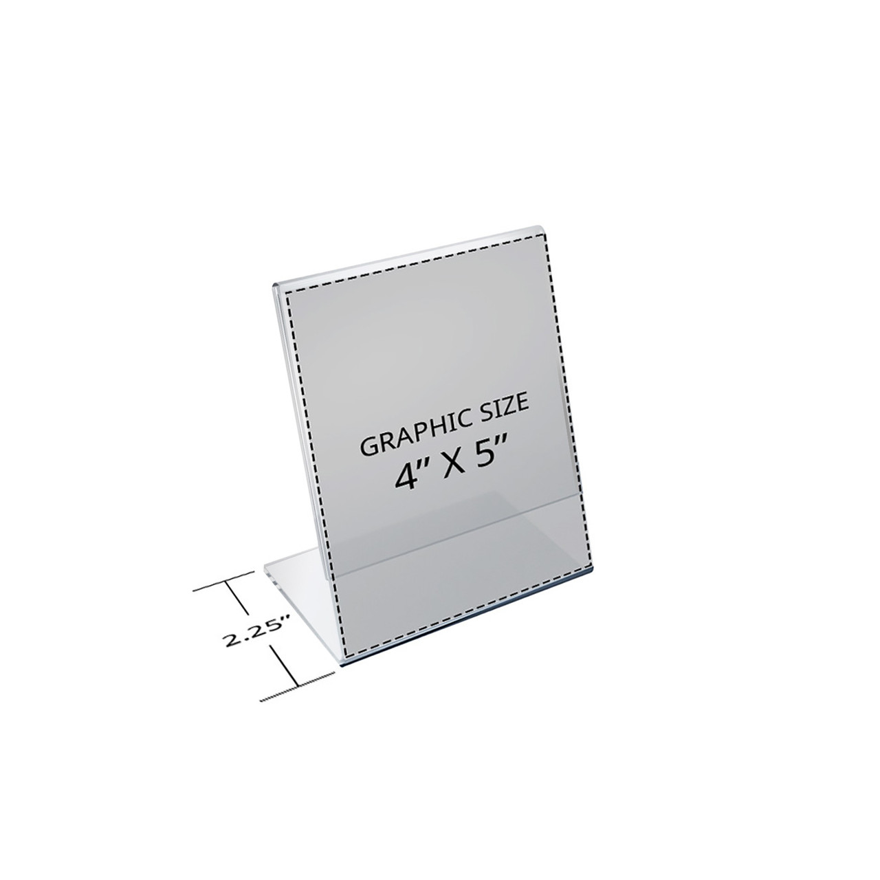 CLOSEOUT: Non-Glare Angled L-Shaped Sign Holder Frame with Slant Back ...