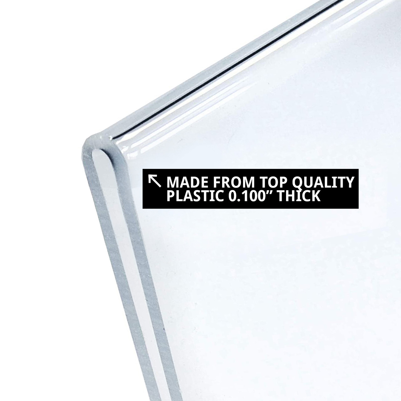 CLOSEOUT: Non-Glare Angled L-Shaped Sign Holder Frame with Slant Back ...