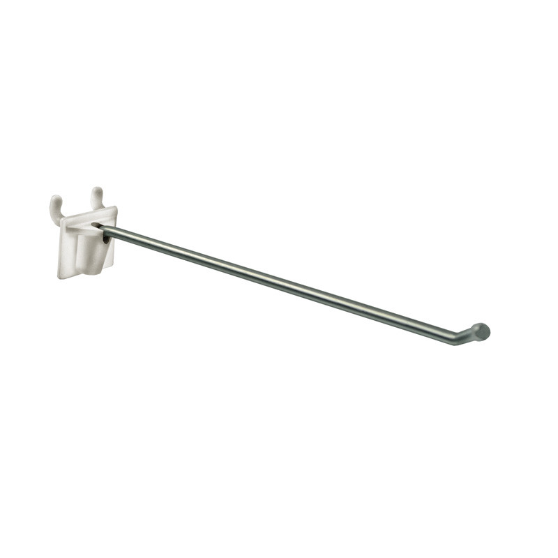 2-Piece 10" Metal Wire Hook Plastic Detachable Back: 0.187" Diameter ...