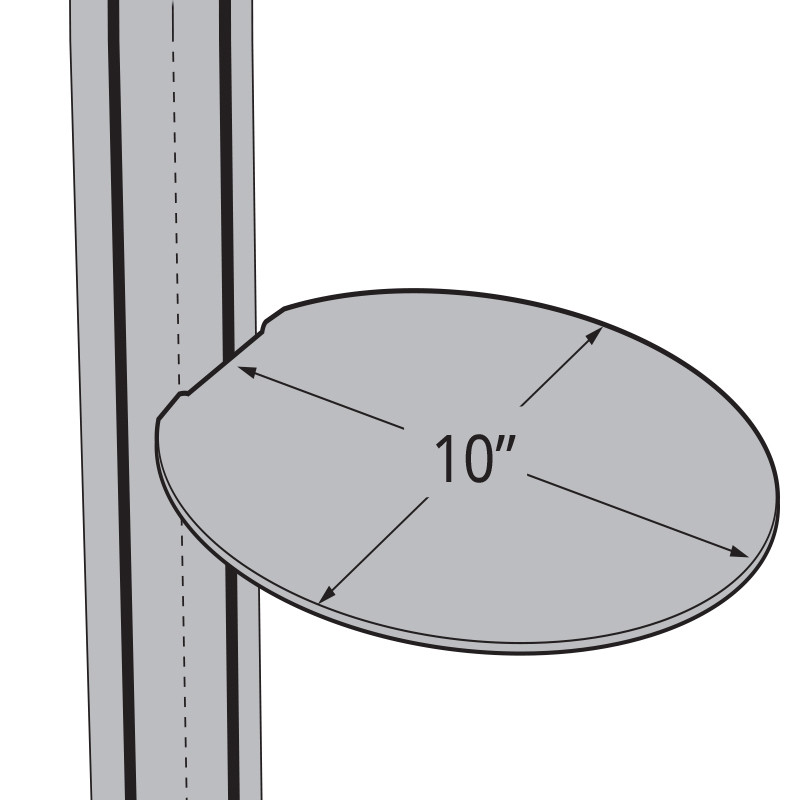10" Round Shelf for Sky Tower Unit, 4-Pack - Azar Displays