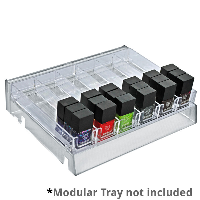6-compartment modular tray inserts, 2-Pack - Azar Displays