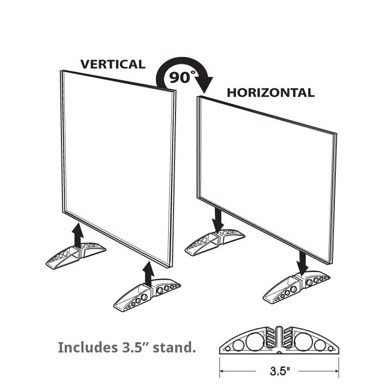 4" x 6" Vertical/Horizontal Dual-Stand, 10-Pack - Azar Displays