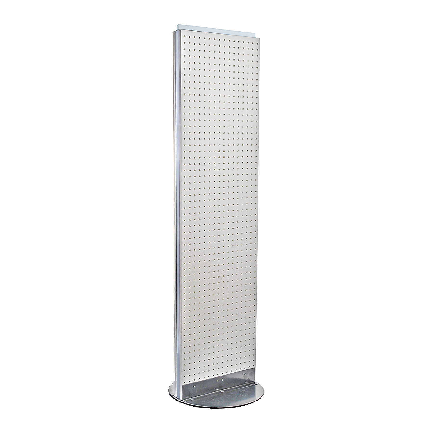 Two-Sided Pegboard Floor Display on Revolving Base. Spinner Rack Stand ...