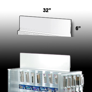 Clear Acrylic Header Sign Holder- Insert Your Own Graphic 32"W x 6"H ...