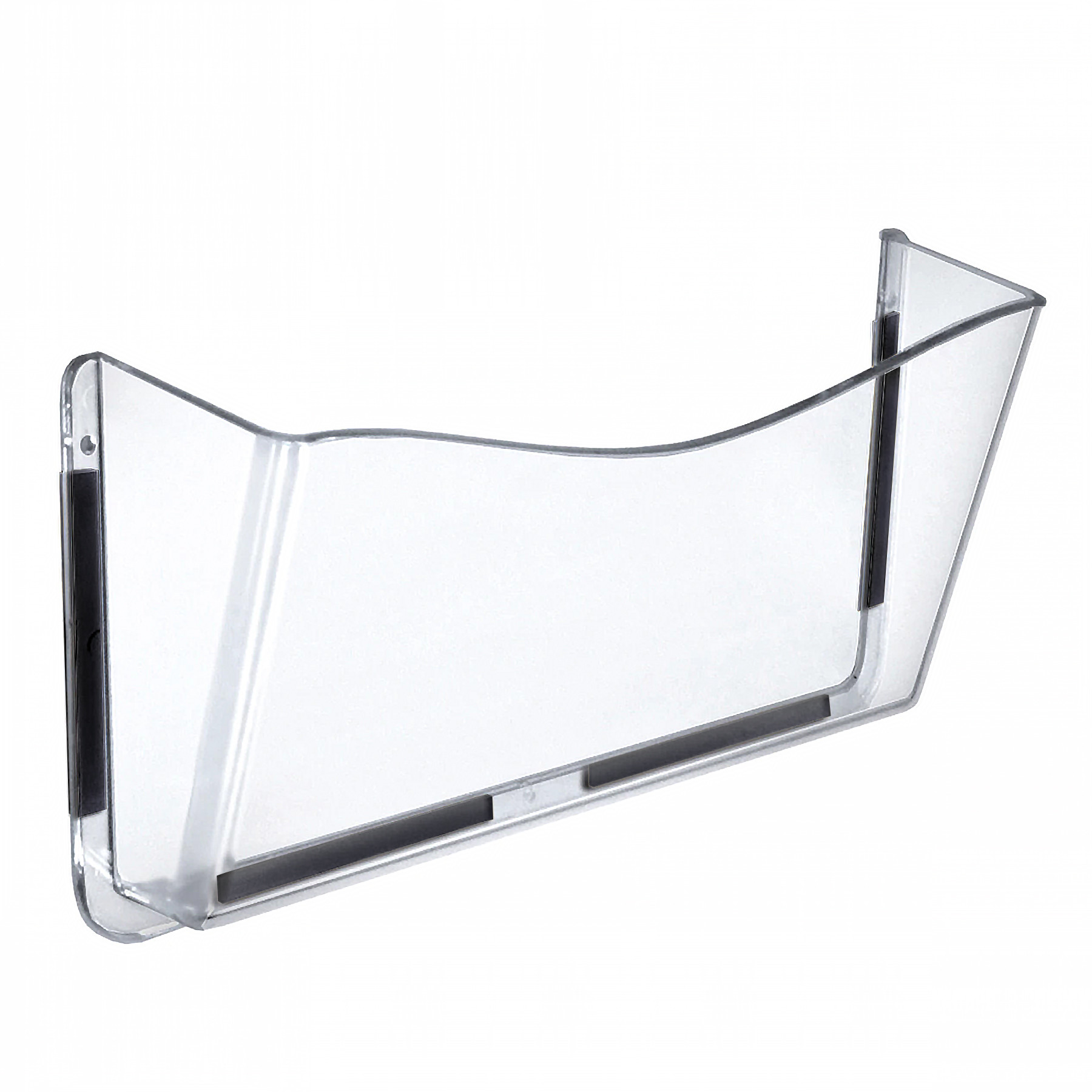 Clear Plastic Wall Mount File Holder with Pen Pocket, 2-Pack - Azar ...