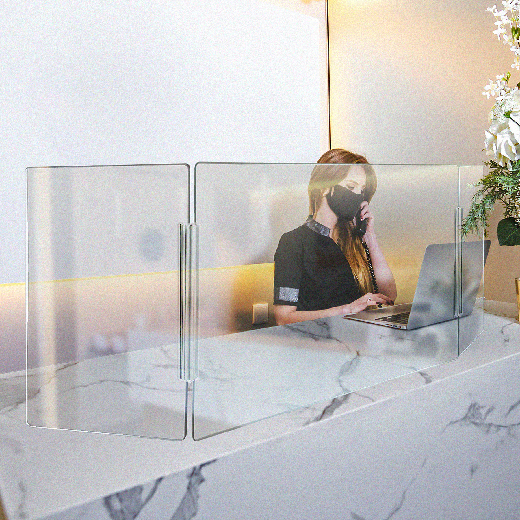 Large 53.5" wide x 23.5" high Clear Acrylic Tri Fold PLEXIGLASS ...