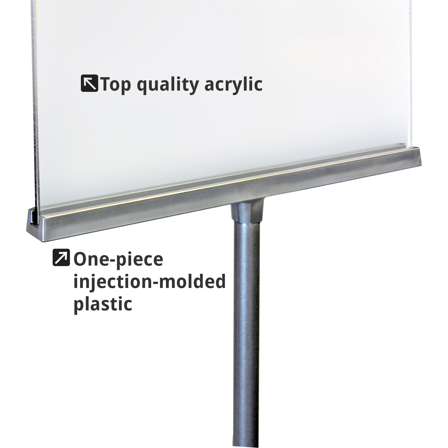 11"W x 14"H Pedestal Two-Sided Sign Holder Stand on Square Metal Base ...